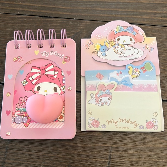 Sanrio | Accessories | My Melody Note Pad And Post It Set | Poshmark